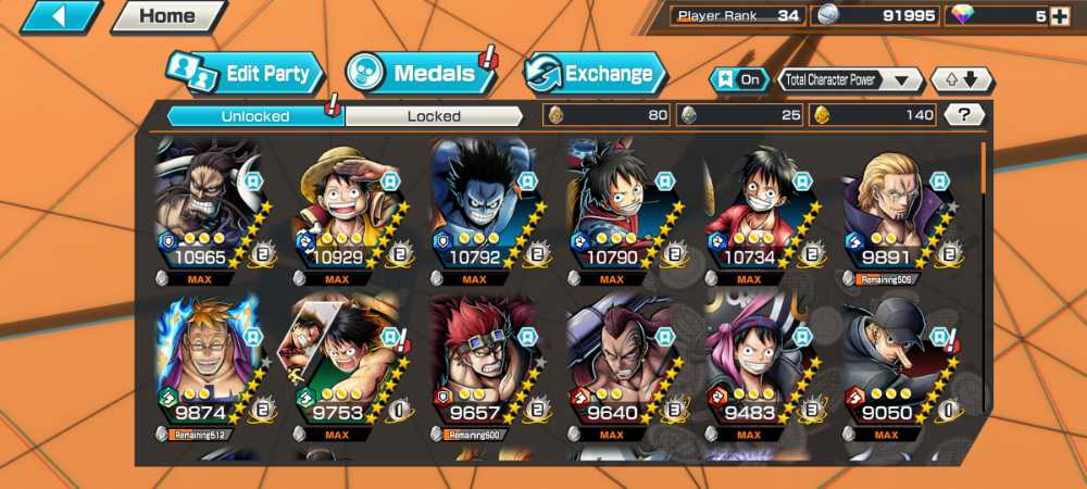 #7 [OPBR] ANDROID/IOS | Account 2 Extreme Max GG Extreme Monkey D Luffy ...