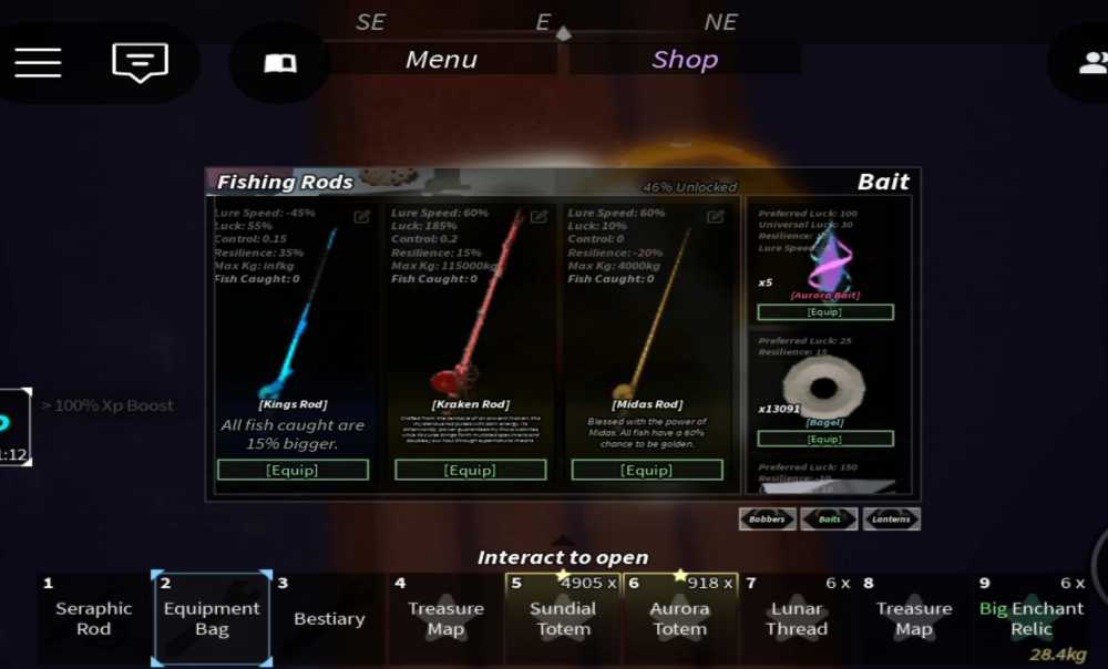 FISCH - RARE Account max 1000 with x918 Aurora Totem,Seraphic rod ...