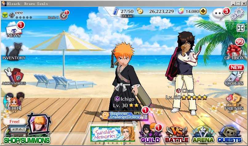 [Bleach Brave Souls][GLOBAL Server]14000+ spirit orbs| Starter Account