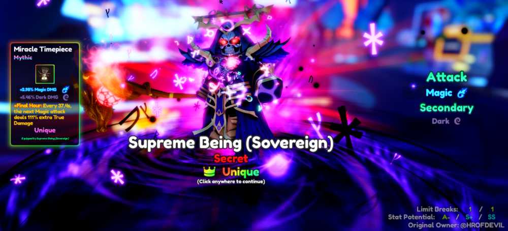 UNIQUE AINZ AND UNIQUE GILGAMESH/ ANIME ADVENTURES ACCOUNT