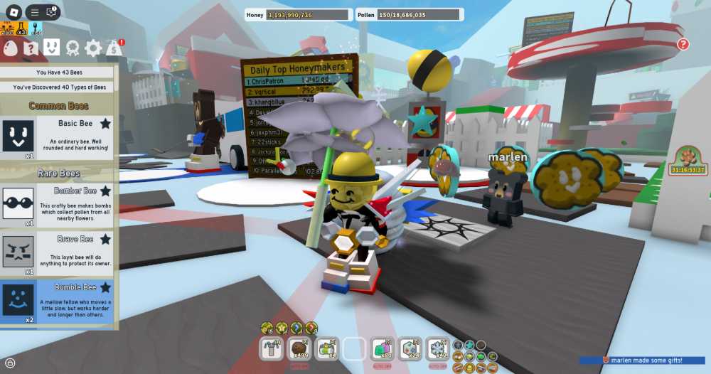 B93 | Bee Swarm Simulator Account | 43 Bee | Cub Buddy | BSS | Beeswarm ...