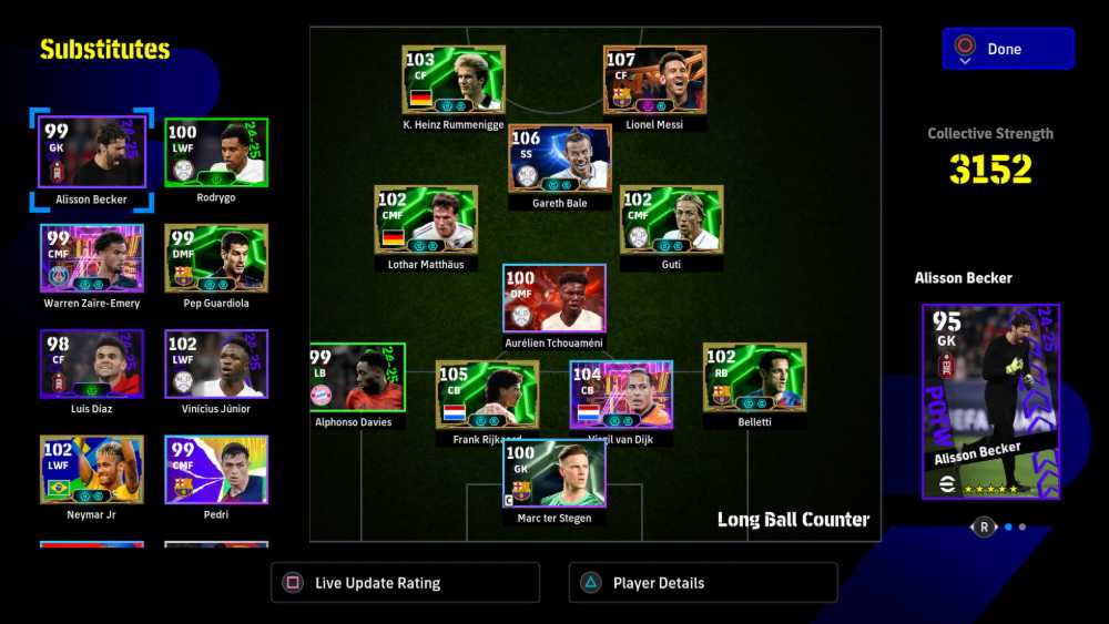 Efootball account. 7 new double booster epic. Messi, Bale, VVD etc