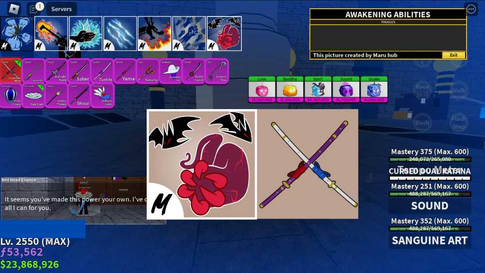 Shark V4 T10 - Level 2550 | Sanguine art | CDK | Blox Fruits Account ...