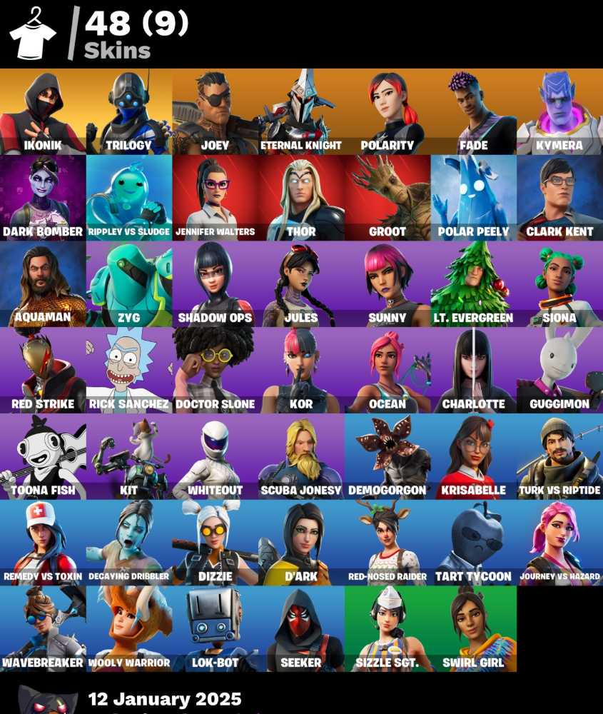 48 SKINS IKONIK SCENARIO TRILOGY JOEY ETERNAL KNIGHT POLARITY FADE ...