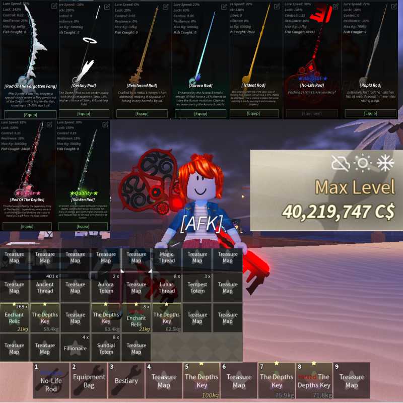 Fisch | Level 750 Max- 40m C$ | Rod of the Forgotten Fang , Rod of the ...