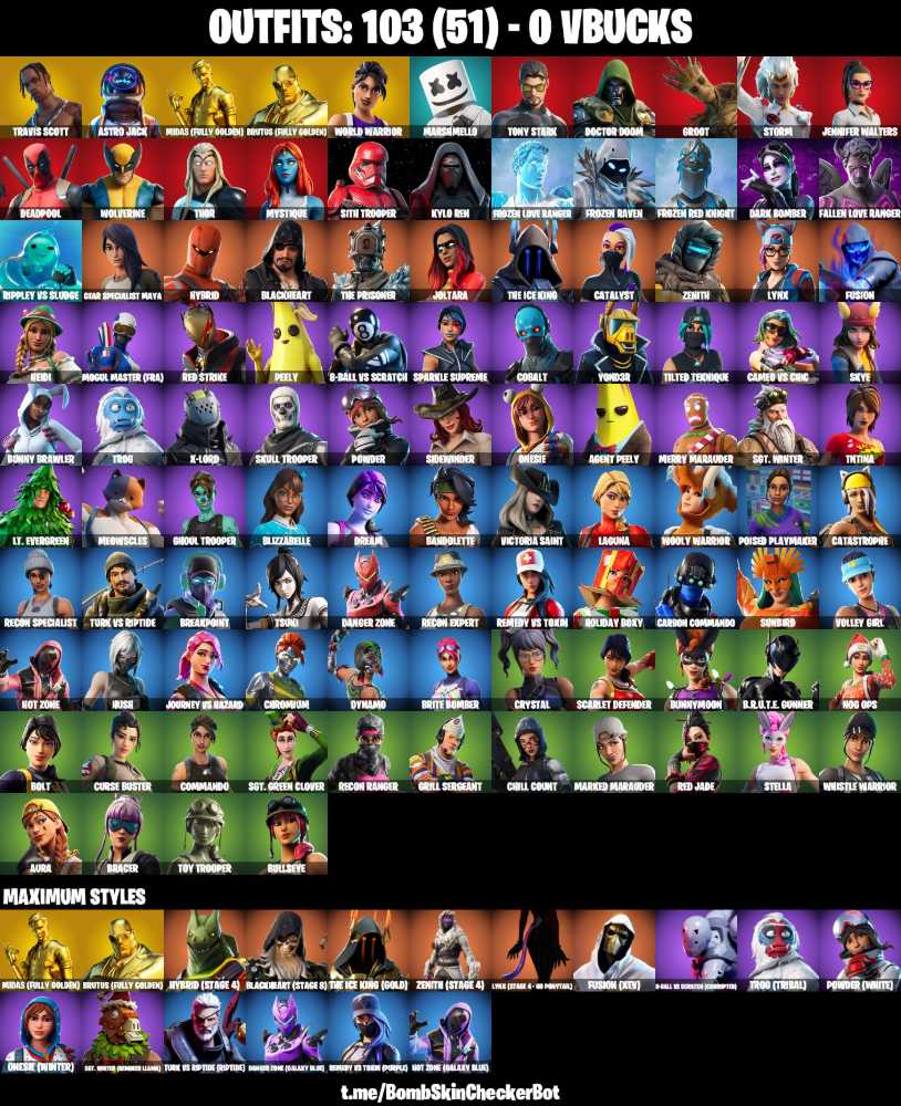 103 SkinsTravis Scott Rage World Warrior Astro Jack Midas Golden Candy ...