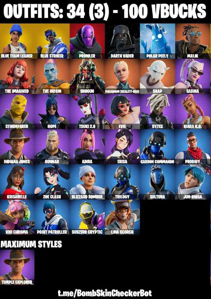 34 SKINS+GET GRIDDY+ASTROWORLD CYCLONE+EVIE+TSUKI 2.0+ORANGE JUSTICE ...