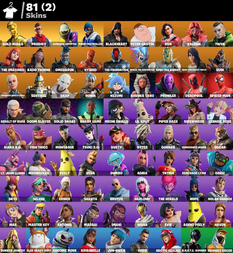 [PC/PSN/XBOX] 81skins|Gold Midas Prodigy Subzero Cryptic Point ...