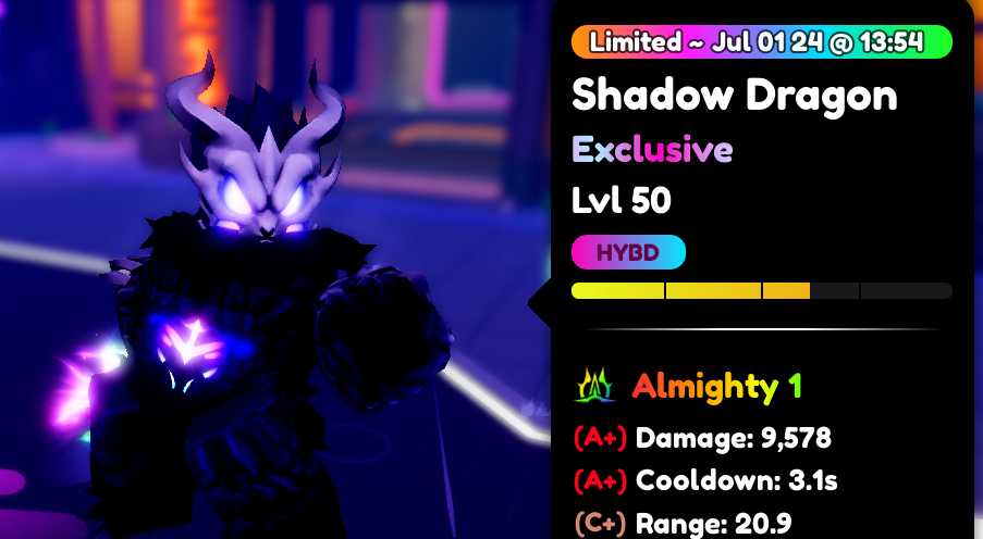 ANIME DEFENDERS - SECRET ALMIGHTY SHADOW DRAGON