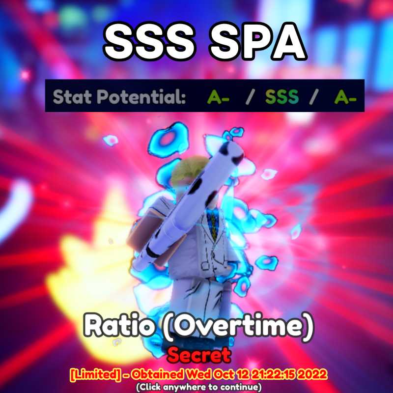 A453Ratio Evo SSS SPA - Anime Adventures - Instant Delivery