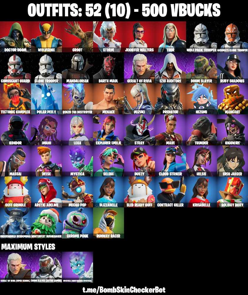 PC/PSN/XBOX 52 SKINS Mandalorian , Darth Maul , Doom Slayer Astro Armor ...