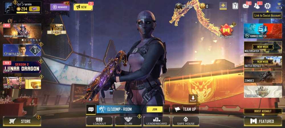| Roze Rook Epic Character | M4 Black Gold Royal | 51 Epic Guns | 32 ...