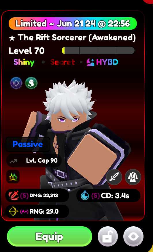 GOJO SHINY/ ANIME DEFENDERS S S A+