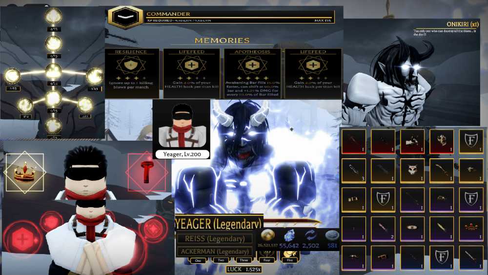 Attack on Titan Revolution Sale40% Lv.200(Max) Yeager/Reiss/Ackermen ...