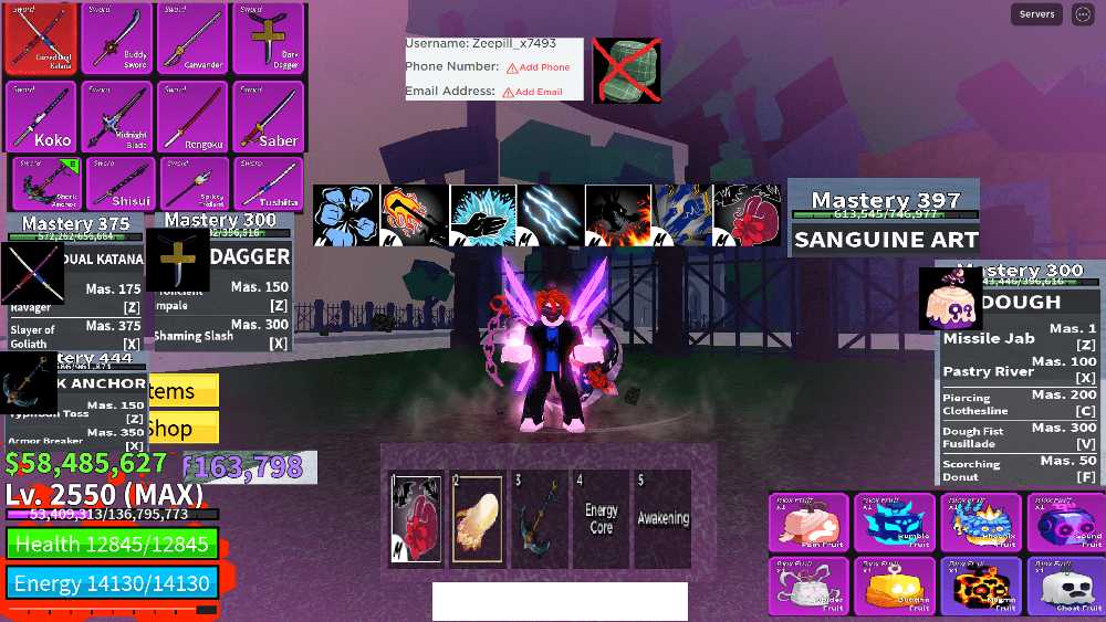 Blox Fruits DOUGH Awakening Lv.MAX cyborg V4T10