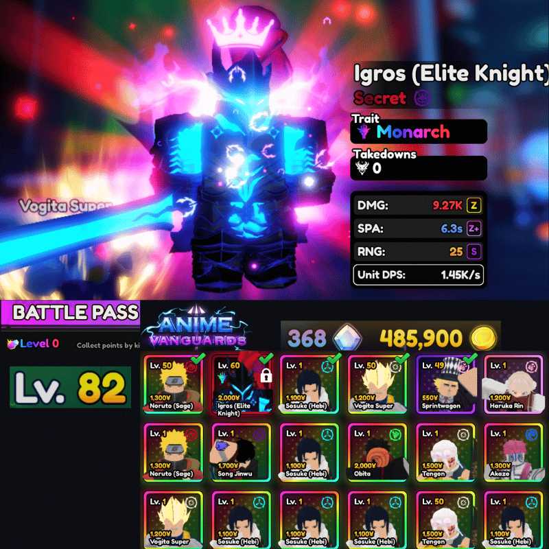 ID717 Igris Monarch Z/Z+/SAnime Vanguards - Full Unverified - Instant ...