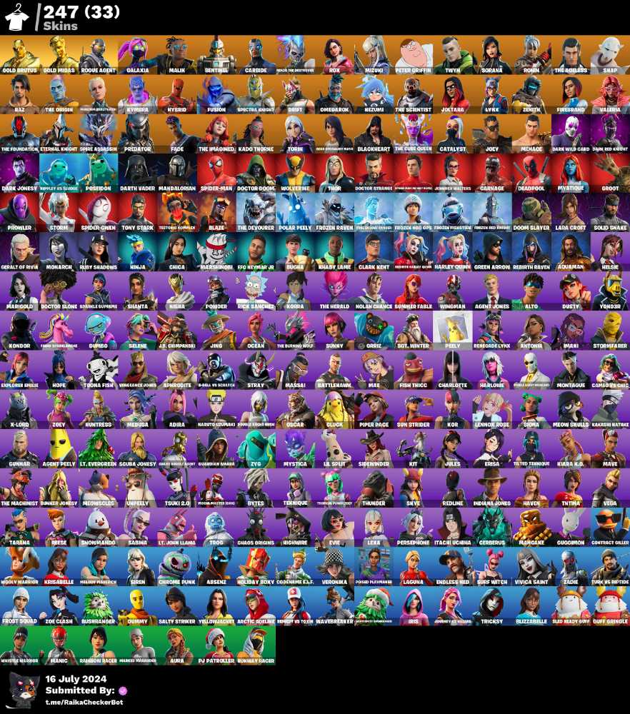 [PC/PSN/XBOX] 247 skins | Gold Brutus | Gold Midas | Rogue Agent | Galaxia | Malik | Sentinel ...