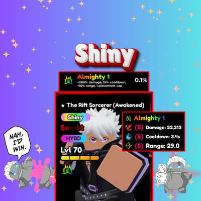 Evo Secret Shiny The Rift Sorcerer | Stats SSS | Almighty 1| Unit ...