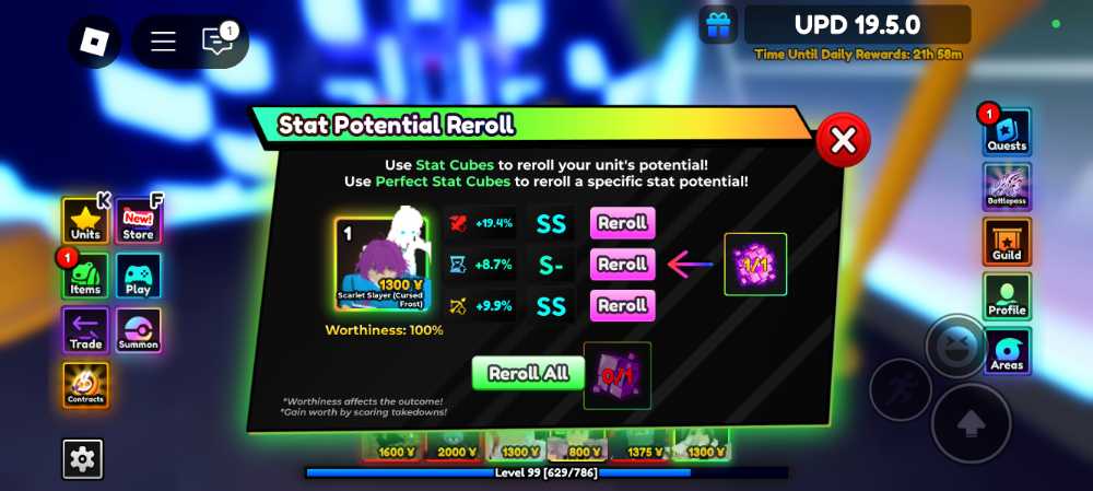 SS S- SS STATS AND 6 EVO UNIT