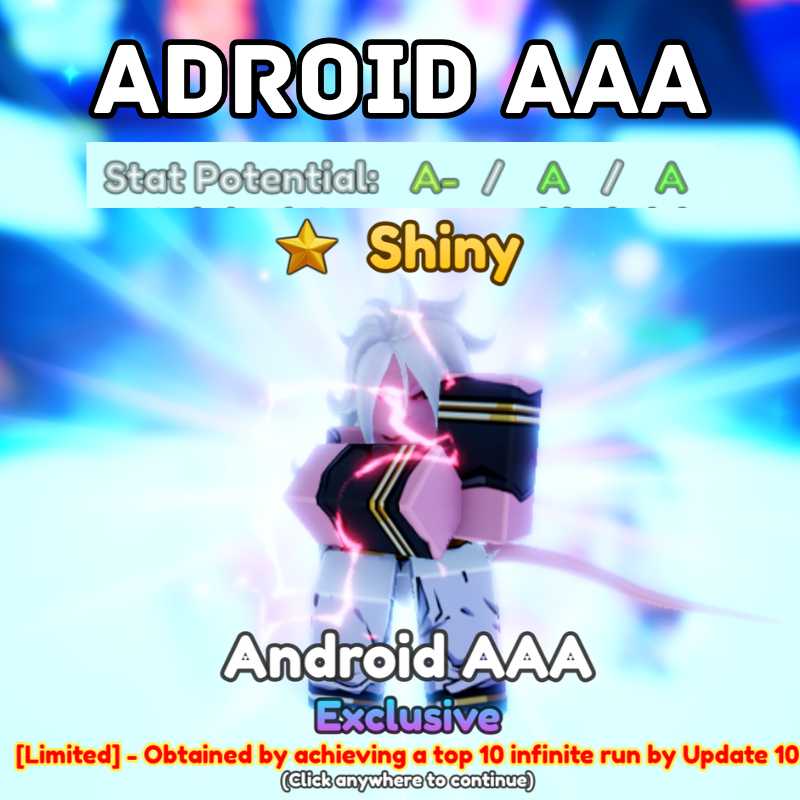 A116Android 21 ( AAA ) - Anime Adventures - Instant Delivery