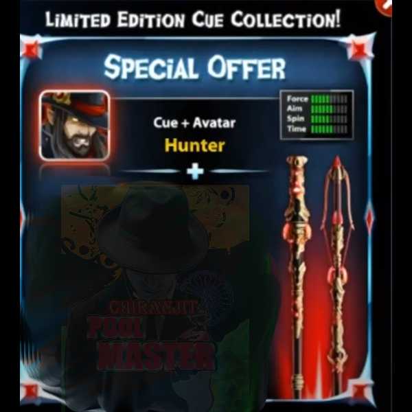 Hunter Cue + Hunter Avatar - in Your Account