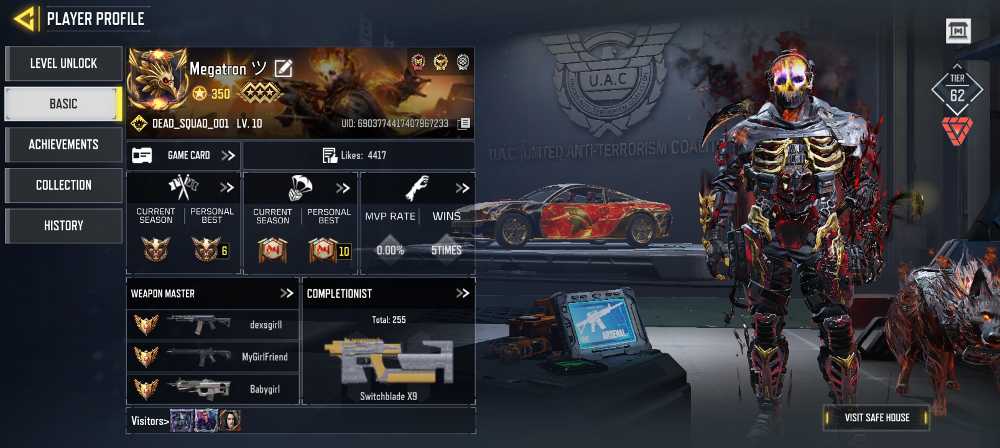 CODM ACCOUNT - LVL 350 - GHOST MAXED