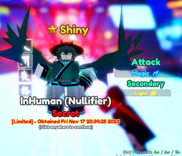 INHUMAN SHINY - A+/A+/S+ - ANIME ADVENTURES