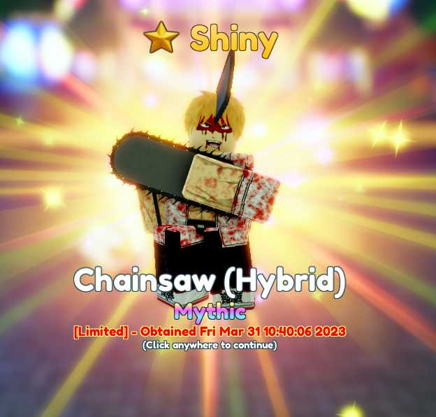 shiny chainsaw