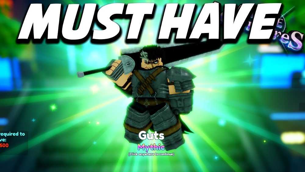 [Lv1] Guts (Instant Delivery) Anime Adventures - Roblox