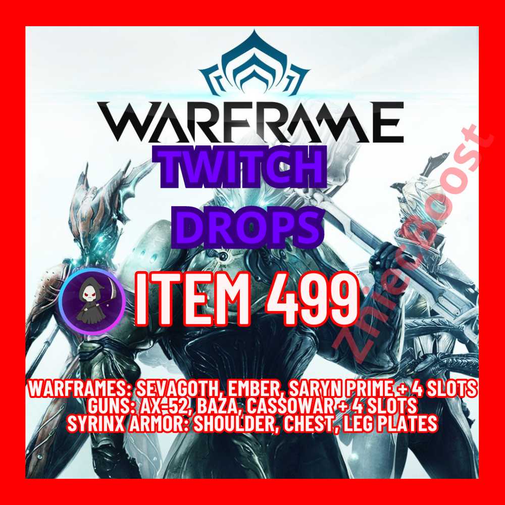 [ ITEM 499 ] Sevagoth | Ember | Saryn Prime | Baza | Cassowar | Armor | Rifle AX-52 | 21 Forma ...