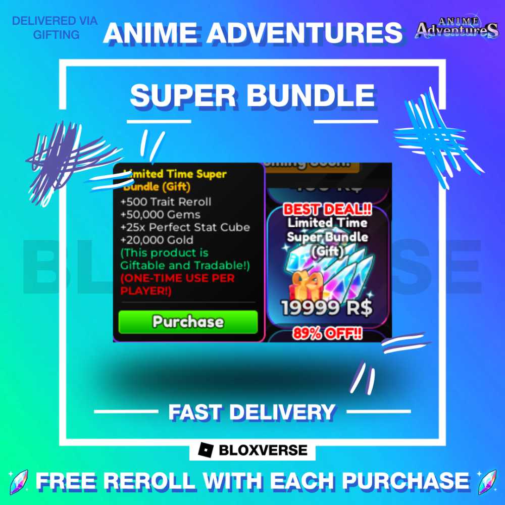 Limited Time Super Bundle | Anime Adventures | Cheap And Fast - (ONLY ...