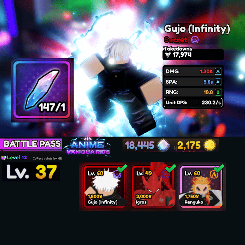 ID721 Gujo Secret Evo,Renguko,Igris,147 TraitAnime Vanguards - Full ...