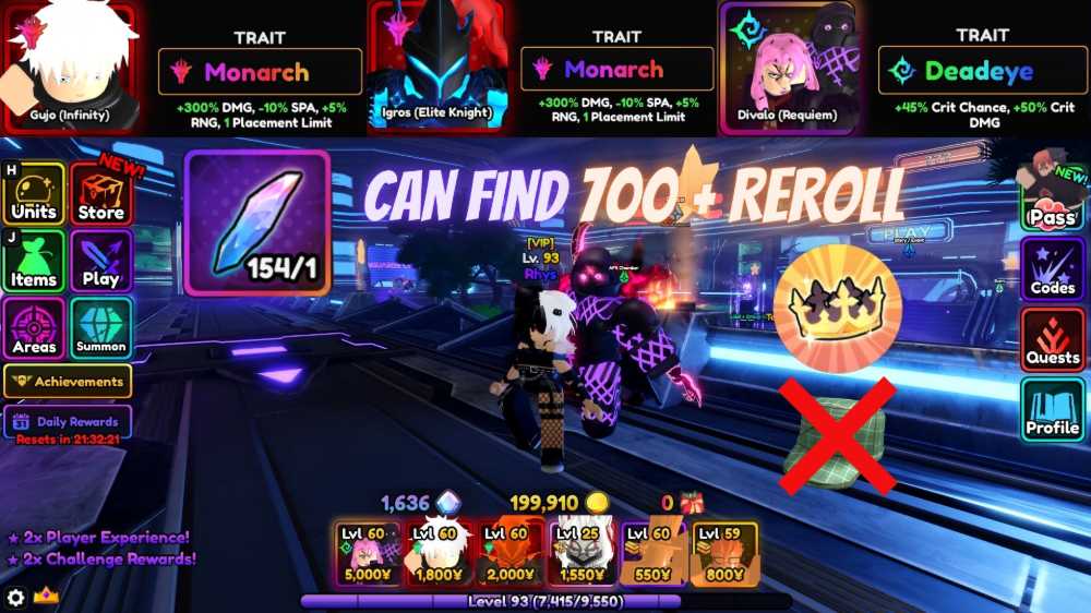 Anime Vanguards God Tier Account Vanguard Unit Diavolo(Divalo) 2 ...