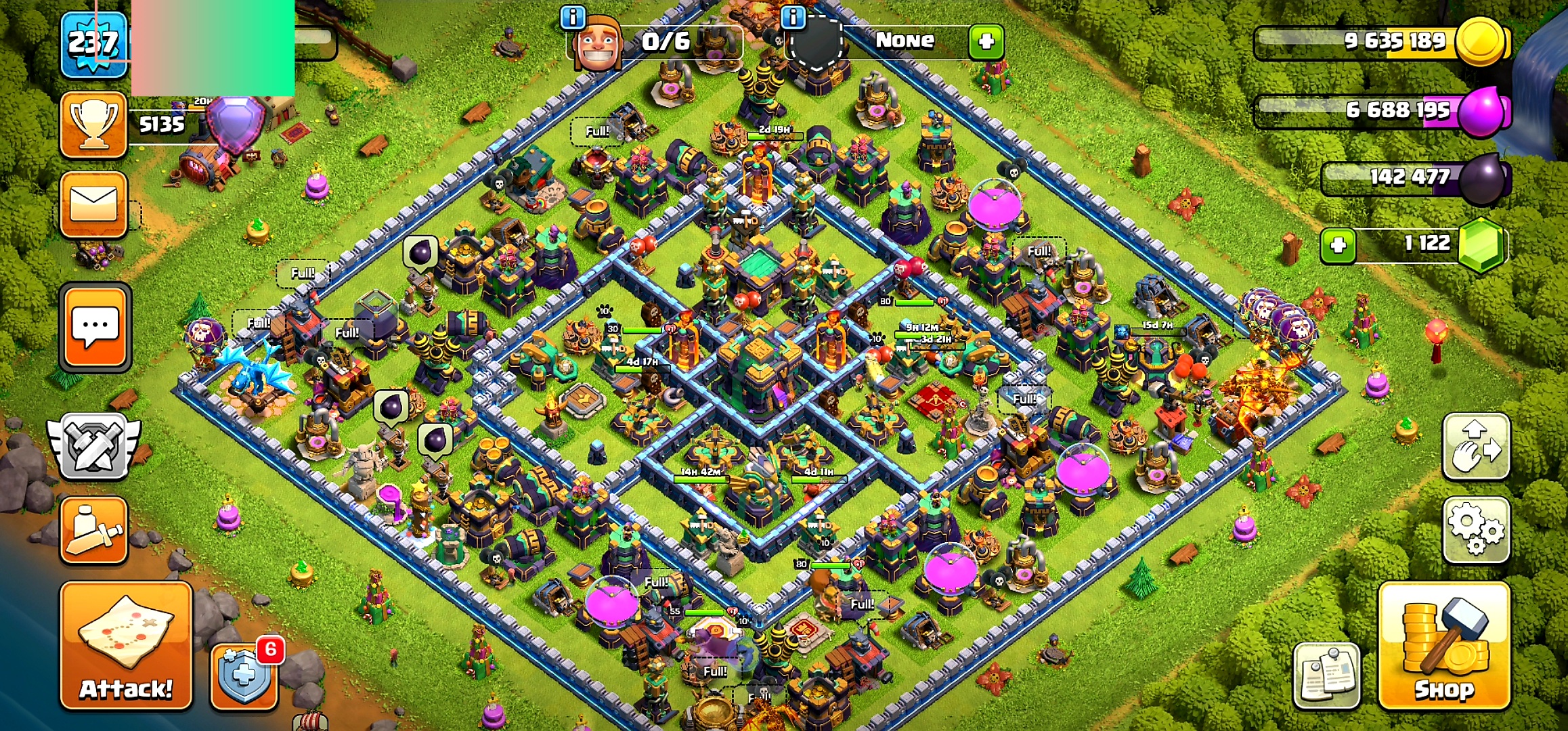 [Top 2 Seller] 237XP | TH14 Max - Wall +bomb | Unlinked.Will link to ...