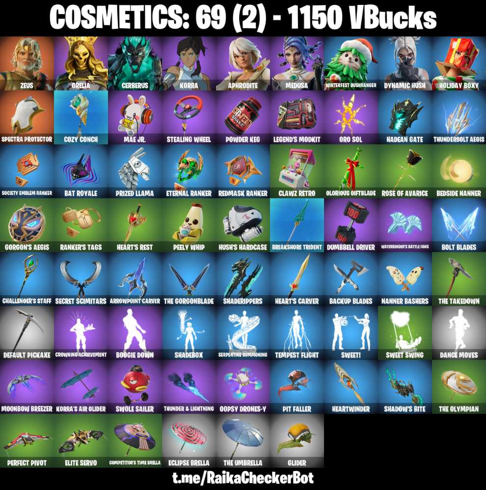 (PC/PSN/XBOX) 1150 VB) 9 SKINS: ZEUS / ORELIA / CERBERUS / KORRA ...