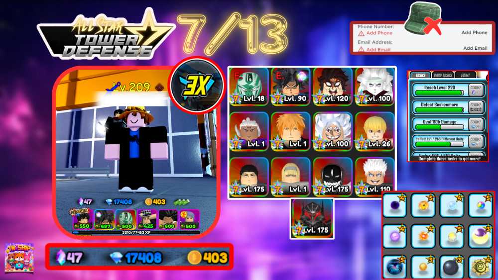 ⭐x13 7 STAR ⭐ASTD⭐ LVL.209⭐ Stardust: 4717408 More details are in the picture Unverified Account ...