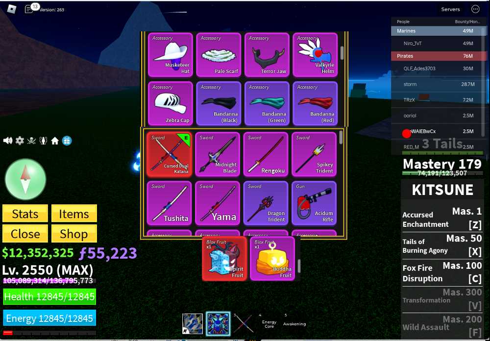 Blox Fruits / Kitsune Using / Awakening Cyborg FULL Gear / CDK-GHM ...