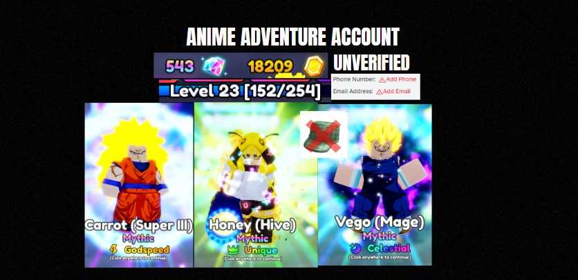[AA15] Unique Honey ( Hive ) , Vego Celestial and Goku Godspeed [ LOW ...