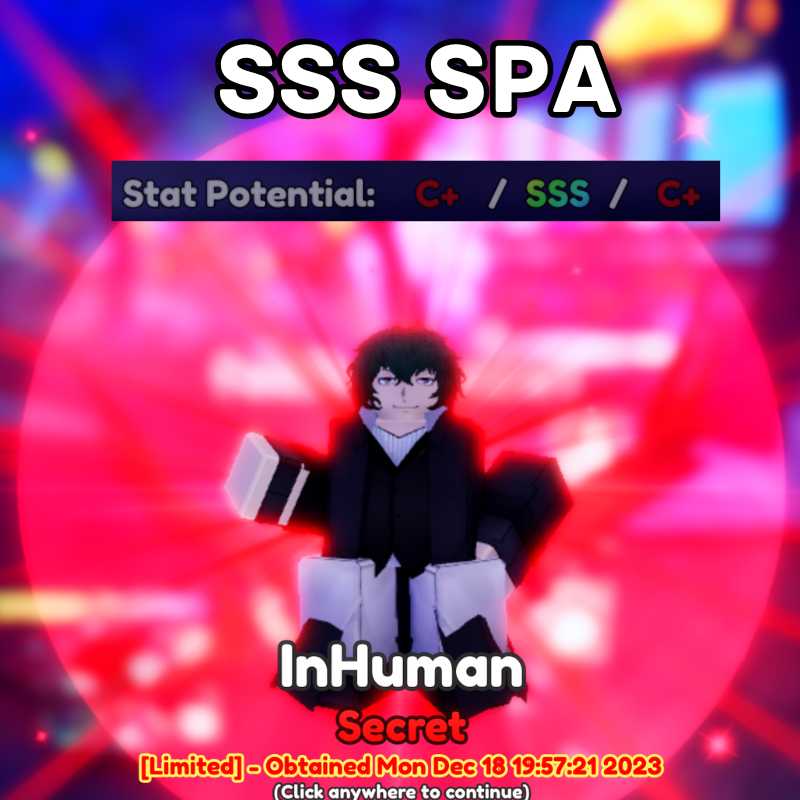 A480Inhuman SSS Spa - Anime Adventures - Instant Delivery