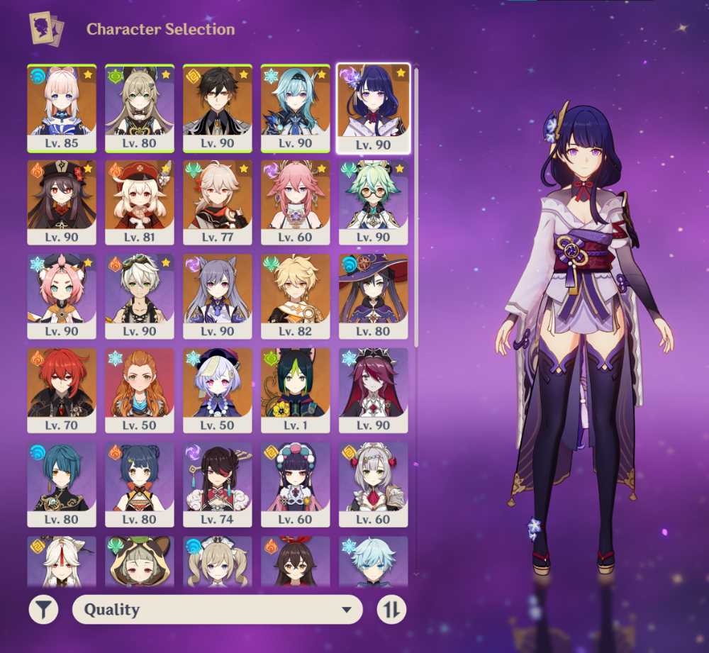 NA AR57 | 5 stars*16 | Raiden Shogun+Zhongli+Kaedehara Kazuha+Klee+Sangonomiya Kokomi+Hu Tao+Yae ...