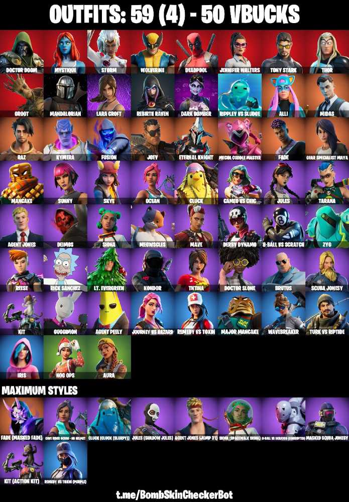 59 SKINS - STAR WAND - GO MUFASA - GET GRIDDY - ALLI - MANDALORIAN ...
