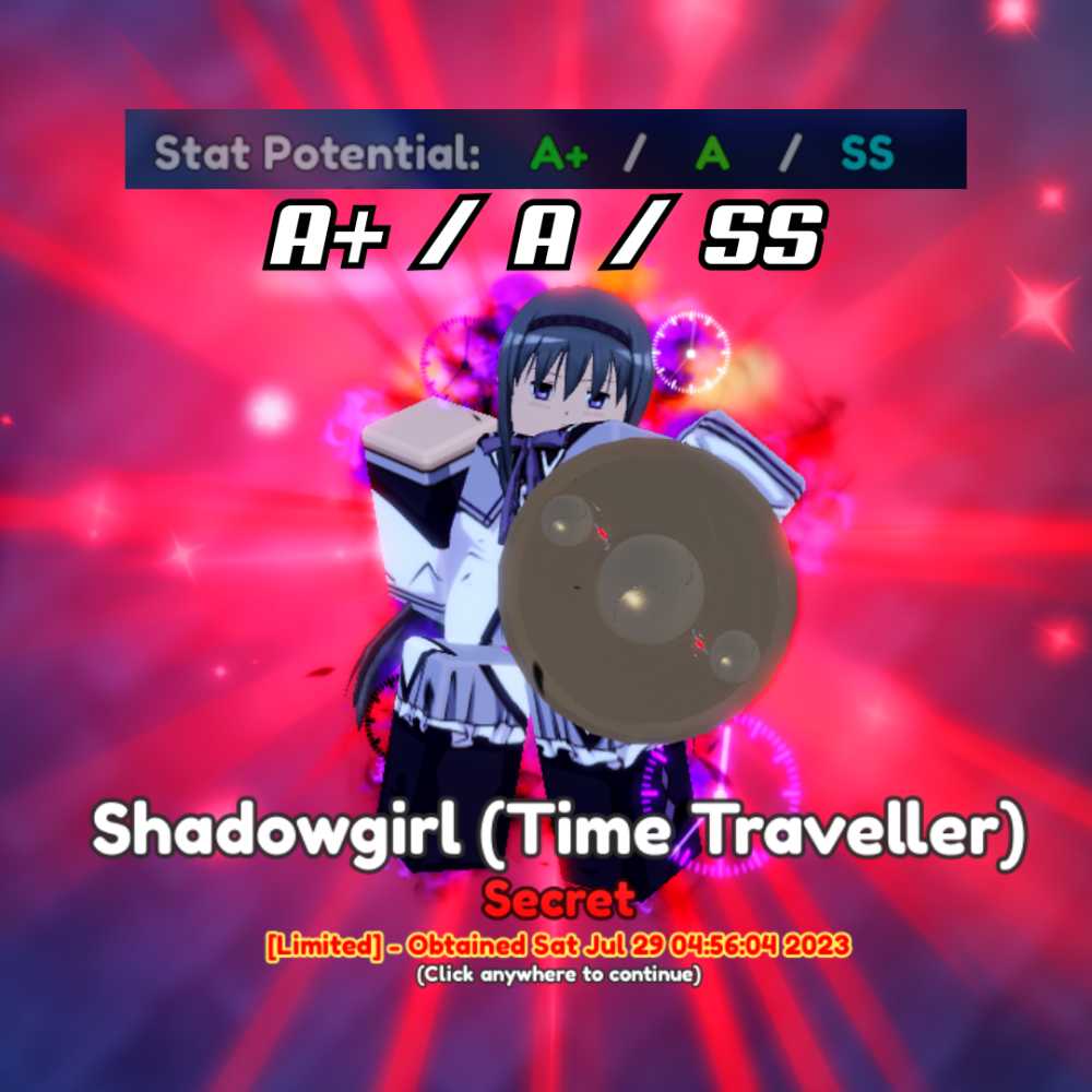 Anime Adventure | Secret Homura Evo | Stat A+ / A / SS