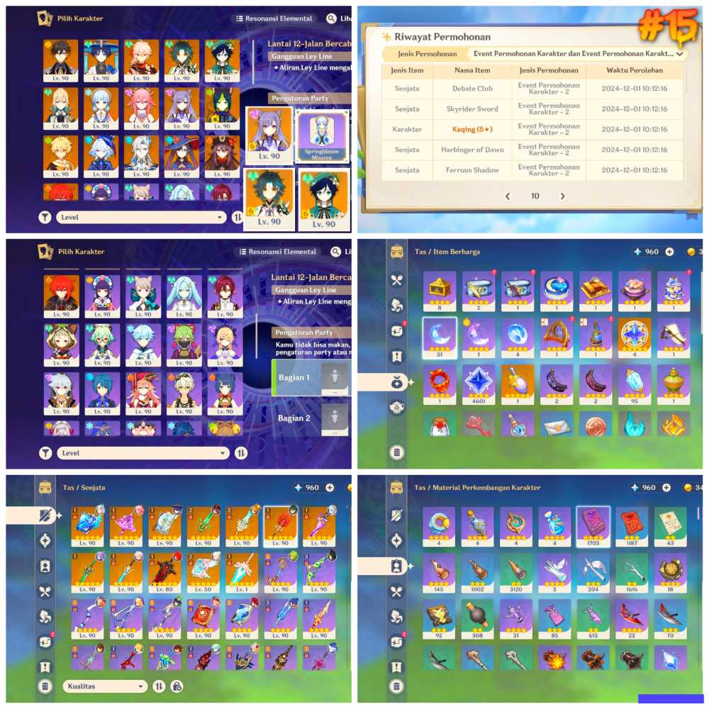 [⭐C6 XIAO VENTI⭐] #15 | AR 60 | Asia Server | Male | End Game Account ...