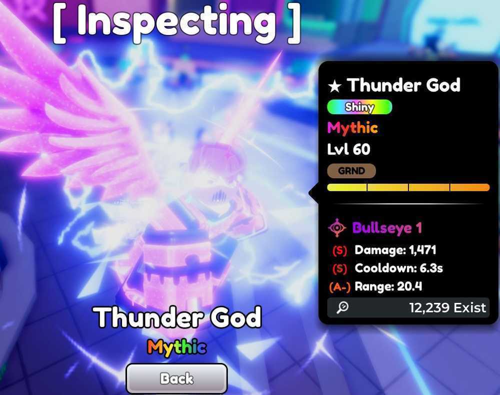 Anime DefendersMythic Shiny Thunder EVO. Bullseye 1 (S S A-)DM me when ...