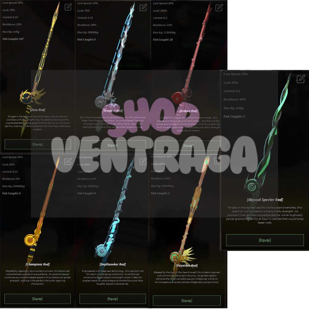 [ FISCH ] BOOSTING ALL ATLANTIS ROD ( 7 ROD )