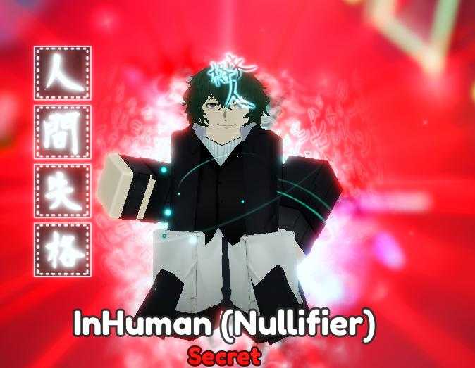 InHuman (Nullifier) - Dazai | Anime Adventure