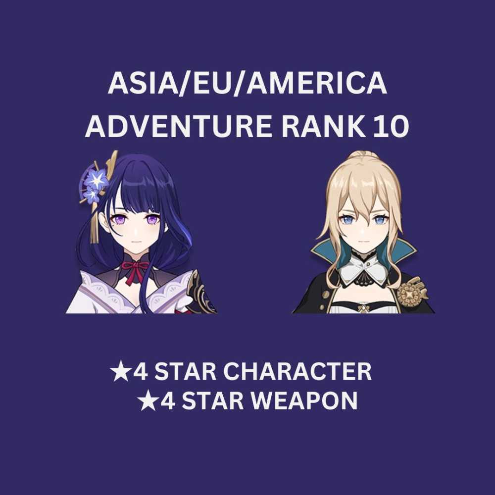 (ASIA/EU/NA) Starter Raiden Shogun + Jean AR10