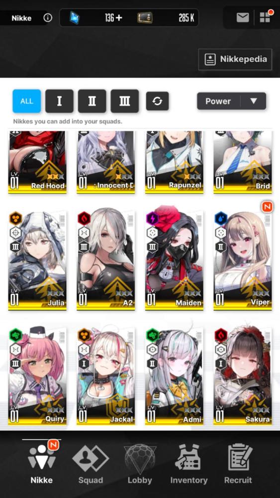 Global | Lvl:6 | ⭐️SSR: A2 (Nier:Automata )+(C2)Red Hood+Rapunzel+Admi ...
