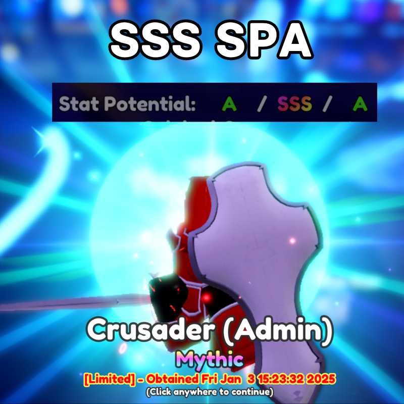 A547Crusader SSS SPA 10.3% - Anime Adventures - Instant Delivery