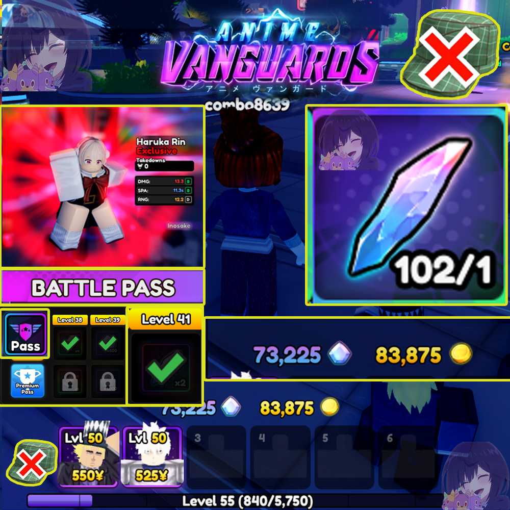 Anime Vanguard | Battle Pass Level 41 l Trait 102 + 73K+ Gems l Level ...